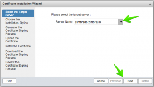 Installing an SSL Certificate on Zimbra Server